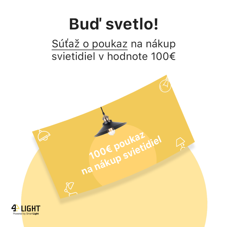 Súťaž o poukaz na nákup svietidiel v hodnote 100€ - Súťažíme.sk Súťaž o poukaz na nákup svietidiel v hodnote 100€ - Súťažíme.sk
